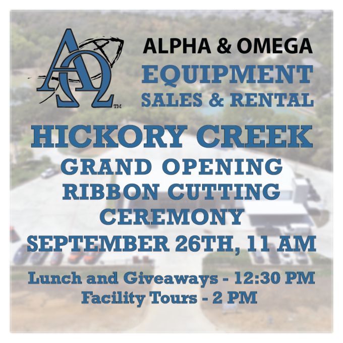 Grand Opening & Ribbon Cutting- Alpha & Omega Equipment | Lake Cities ...